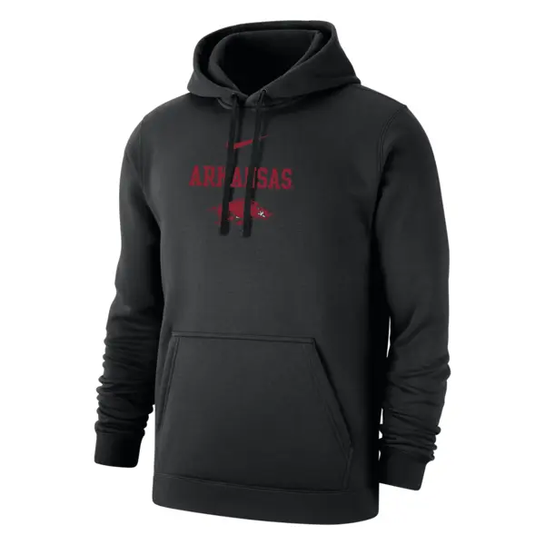 Nike Arkansas Club Fleece College Hoodie - Black