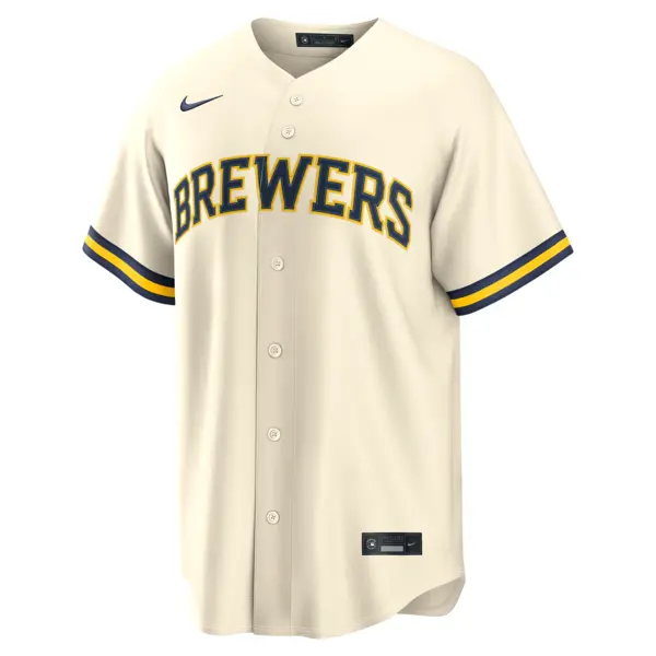 Nike Jackson Chourio Milwaukee Brewers Mlb Replica Jersey - Brown