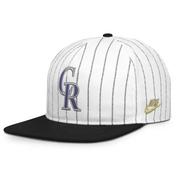 Nike Mlb Colorado Rockies Pro Adjustable Hat - White