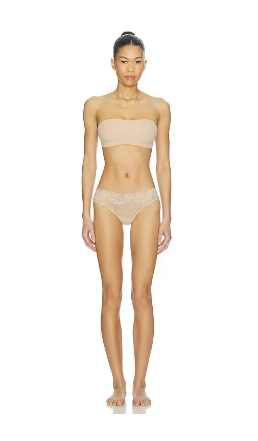 Commando Double Take Lace Thong - Beige