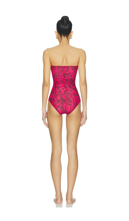 Eywasouls Malibu Soleil Bandeau One Piece - Sunset Bloom