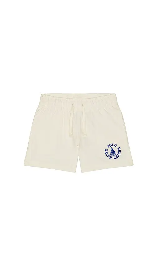 Polo Ralph Lauren Jersey Knit Sail Graphic Short In White - Deckwash White