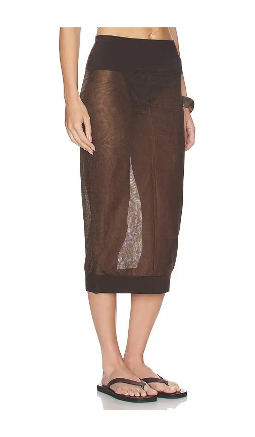 HERSKIND Buster Knit Mesh Skirt - Java Brown
