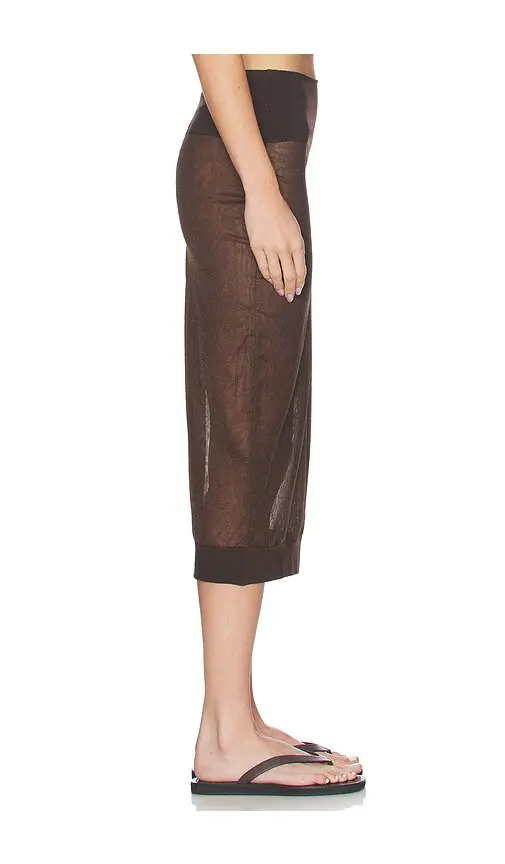 HERSKIND Buster Knit Mesh Skirt - Java Brown