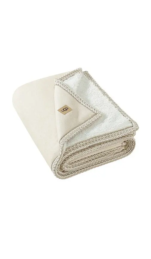 UGG HOME Kirkwood Uggbraid Throw Blanket In Creme - Birch