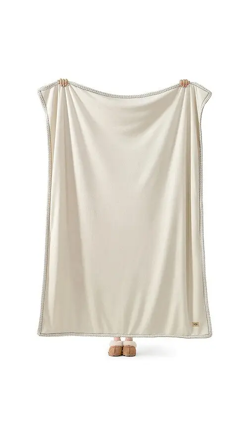 UGG HOME Kirkwood Uggbraid Throw Blanket In Creme