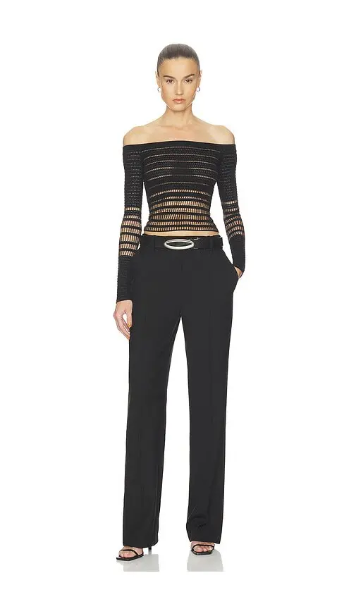 HAELO Off The Shoulder Long Sleeve Top