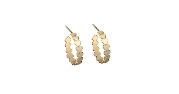 Jennifer Zeuner Jewelry Drea 3/4" Heart Huggie Hoop Earrings - One-color