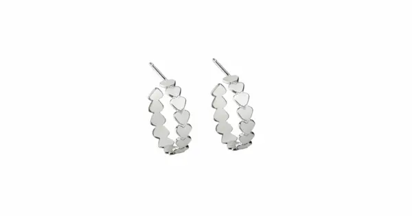Jennifer Zeuner Jewelry Drea 3/4" Heart Huggie Hoop Earrings - One-color