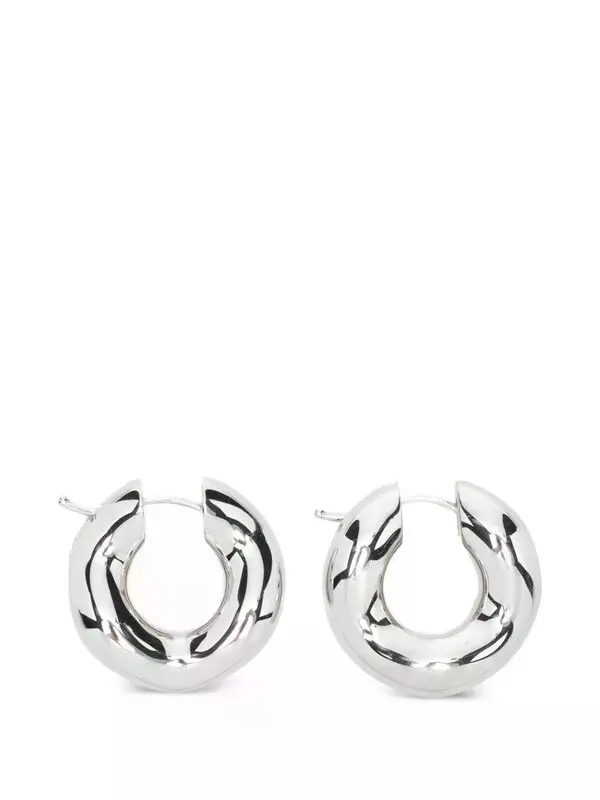 Charlotte Chesnais Wave Blow Huggie Earrings - Silver