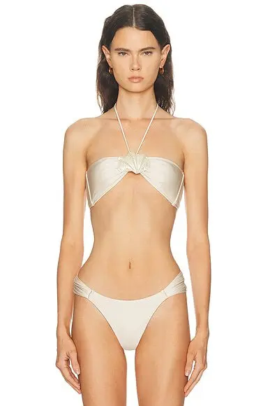 SHANI SHEMER Liv Bikini Top - Macadamia