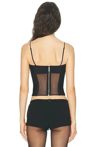 HAELO Layered Lace Up Corset Top