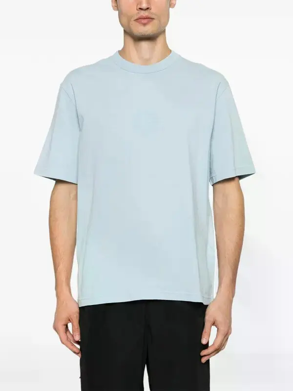 Stone Island Logo-print Cotton T-shirt - Blue