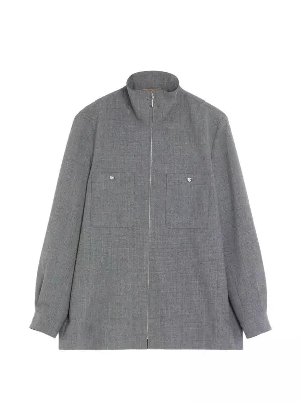 Valentino Garavani Mouliné Wool Shirt Jacket