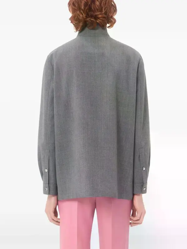 Valentino Garavani Mouliné Wool Shirt Jacket