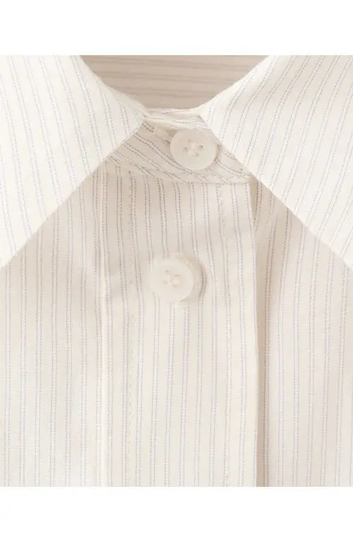 Mango Oversized Striped Cotton Shirt
