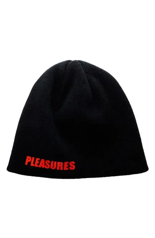 PLEASURES X Zero Skateboards Single Skully Beanie