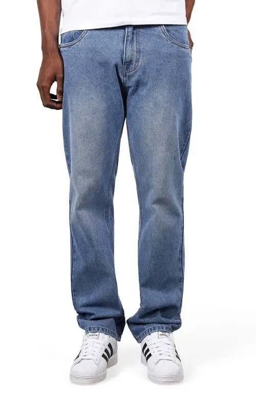 PLEASURES X Zero Skateboards Rotten Straight Leg Jeans - Indigo
