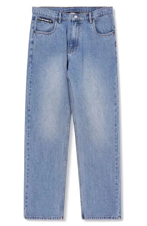 PLEASURES X Zero Skateboards Rotten Straight Leg Jeans - Indigo
