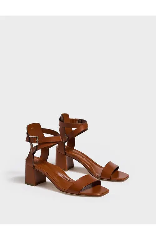 Marion Parke Brett Nappa Block Heel Sandal