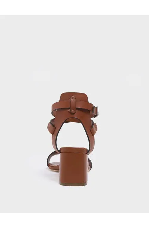 Marion Parke Brett Nappa Block Heel Sandal