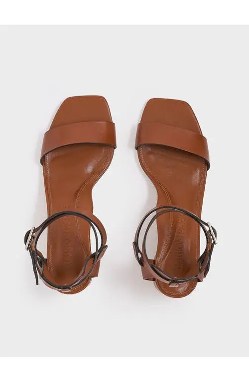 Marion Parke Brett Nappa Block Heel Sandal