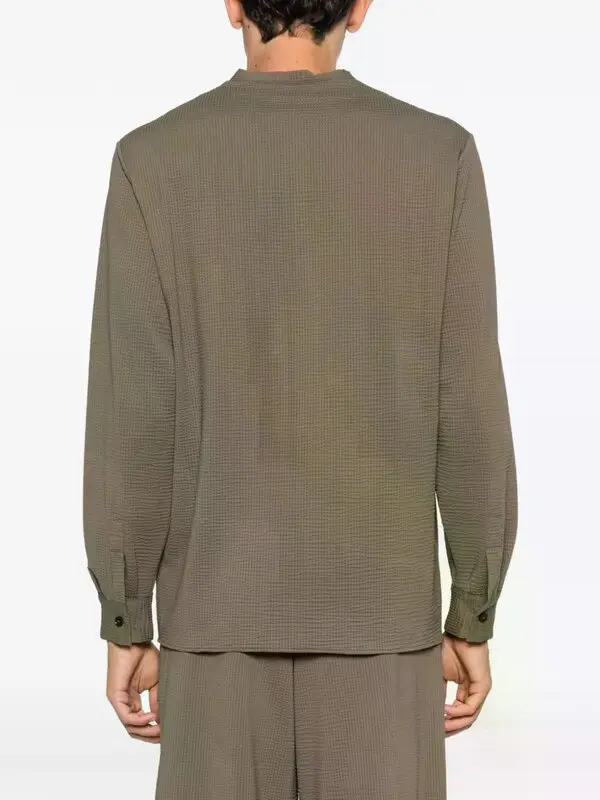 Emporio Armani Button-up V-neck Shirt - Green