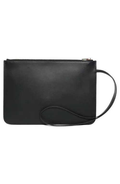 TOM FORD Zip Top Leather Wristlet - Black