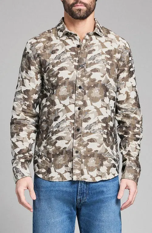 Billy Reid Camellia Jacquard Cedar Button-up Shirt