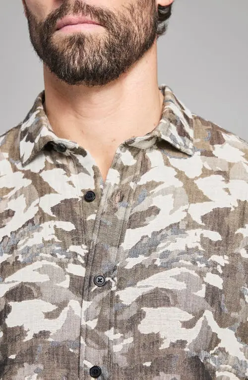 Billy Reid Camellia Jacquard Cedar Button-up Shirt
