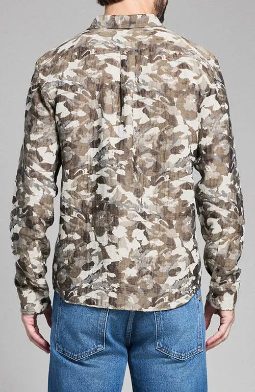 Billy Reid Camellia Jacquard Cedar Button-up Shirt