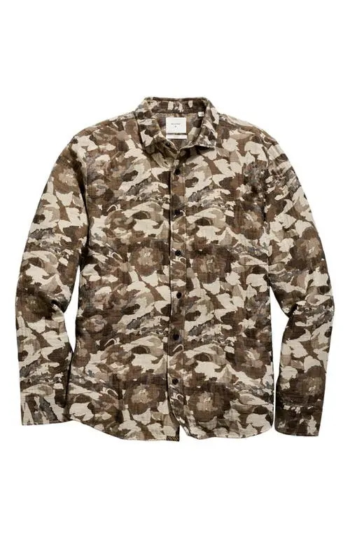 Billy Reid Camellia Jacquard Cedar Button-up Shirt