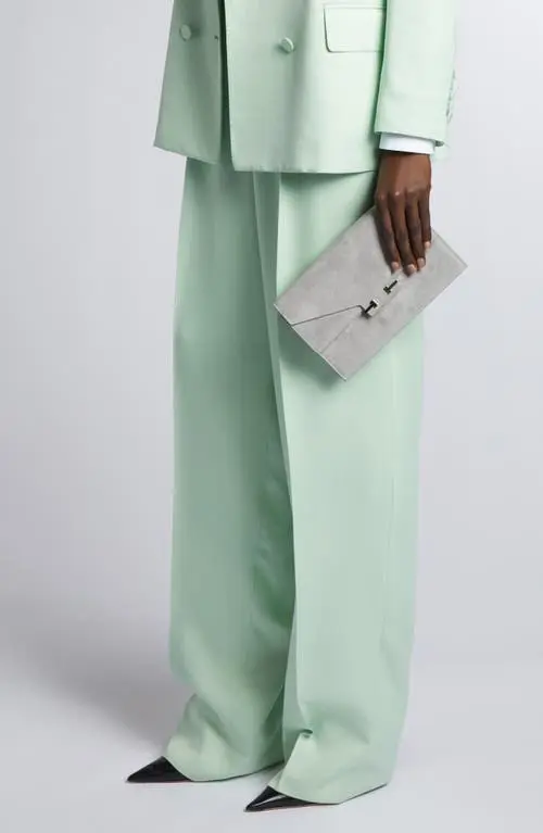 TOM FORD Mini Aube Suede Shoulder Bag - Cloudburst