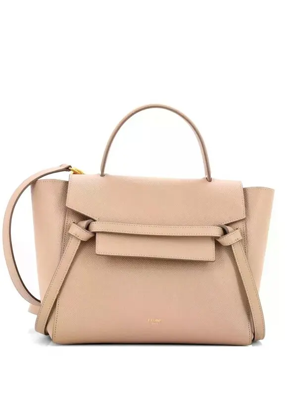 Celine Belt Bag Textured Leather Micro Satchel - Neutrals