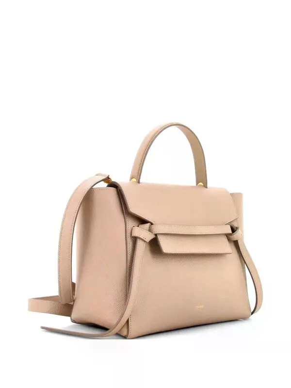 Celine Belt Bag Textured Leather Micro Satchel - Neutrals