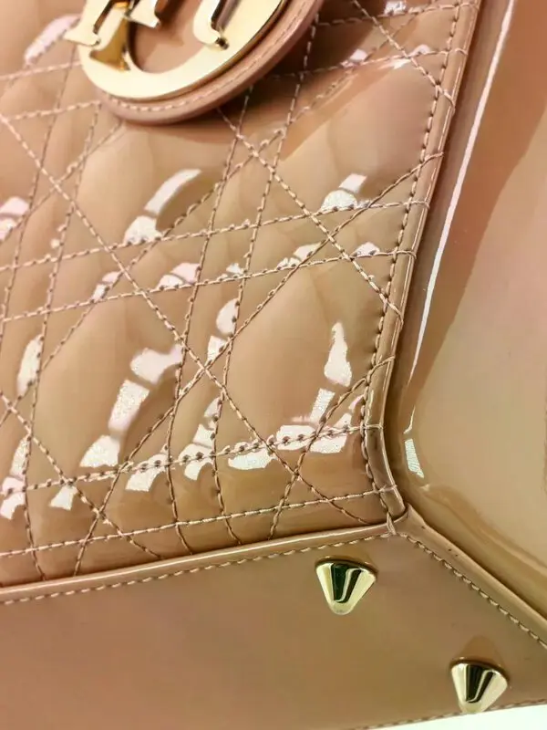 Dior Lady Small Satchel Cannage Quilt Patent