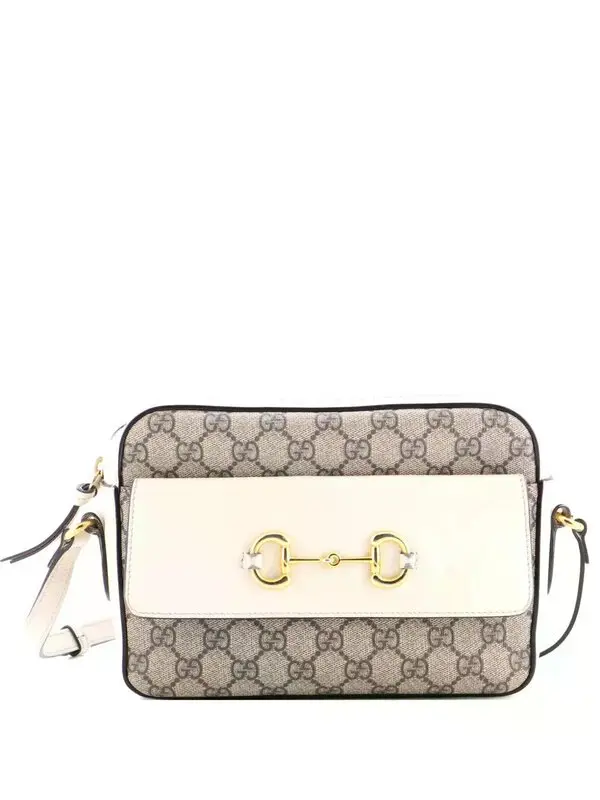 Gucci Horsebit 1955 Flap Pocket Camera Bag - White