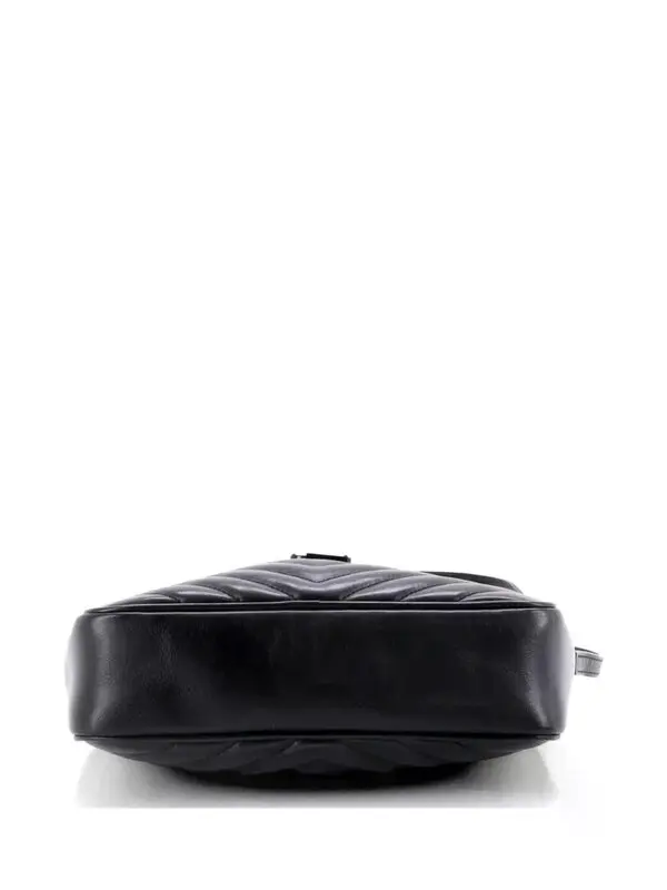 Saint Laurent Lou Camera Bag Matelasse Chevron Leather Crossbody - Black