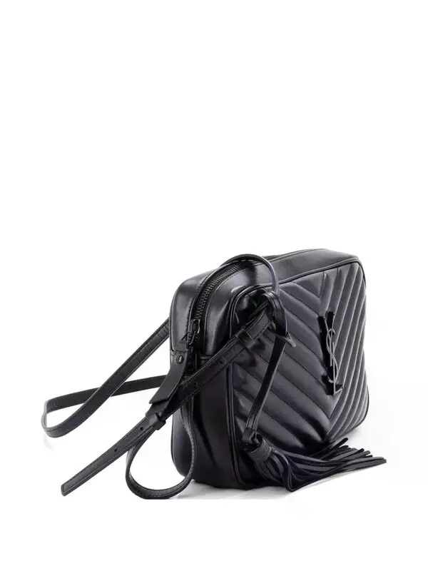 Saint Laurent Lou Camera Bag Matelasse Chevron Leather Crossbody - Black