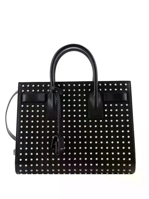 Saint Laurent Sac De Jour Small Studded Leather Tote Bag - Black