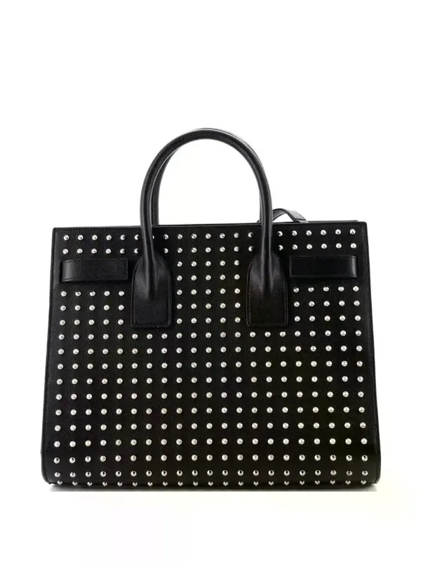Saint Laurent Sac De Jour Small Studded Leather Tote Bag - Black