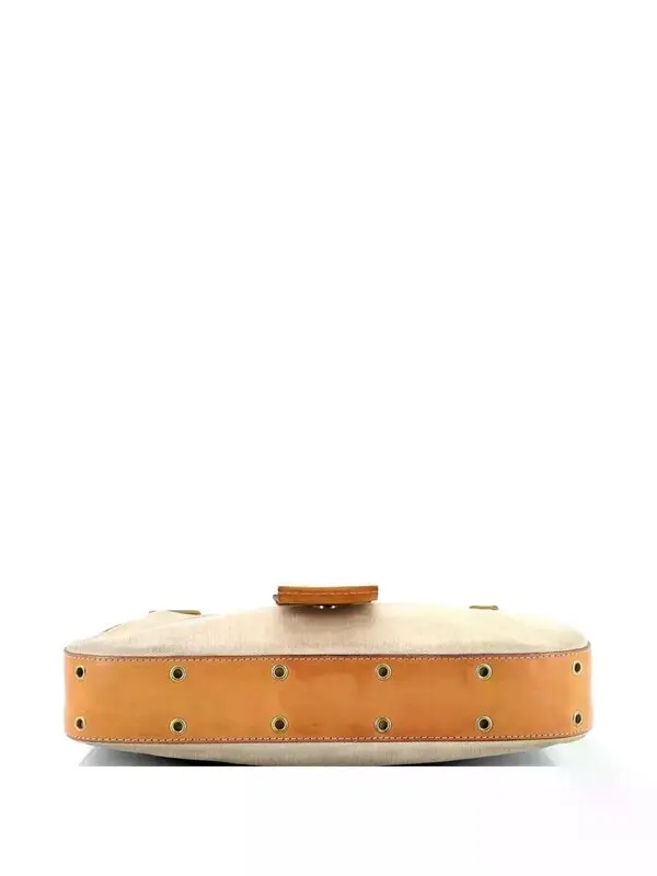 Dior Columbus Diorissimo Canvas Shoulder Bag - Brown