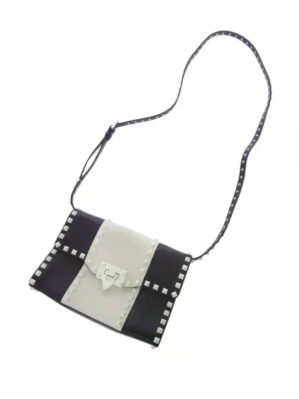 Valentino Garavani 2010-2025 Medium Leather Rockstud Crossbody Bag - Blue