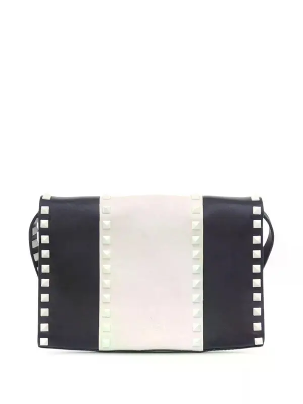Valentino Garavani 2010-2025 Medium Leather Rockstud Crossbody Bag - Blue