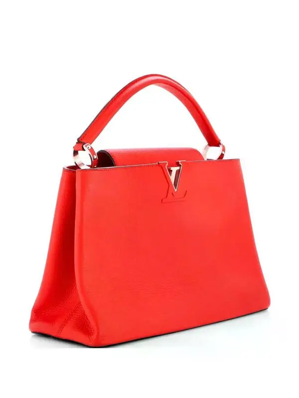 LOUIS VUITTON Capucines Gm Satchel - Red