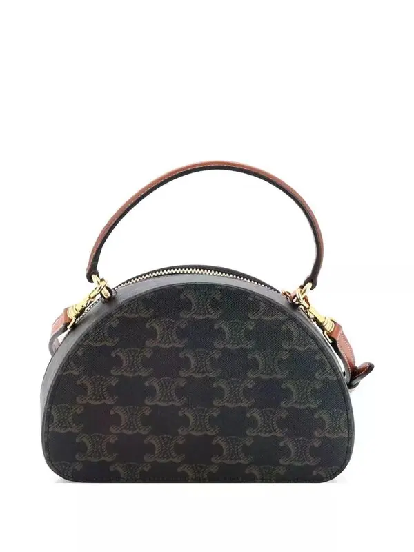 Celine Half Moon Case Triomphe Coated Canvas Crossbody Bag - Brown
