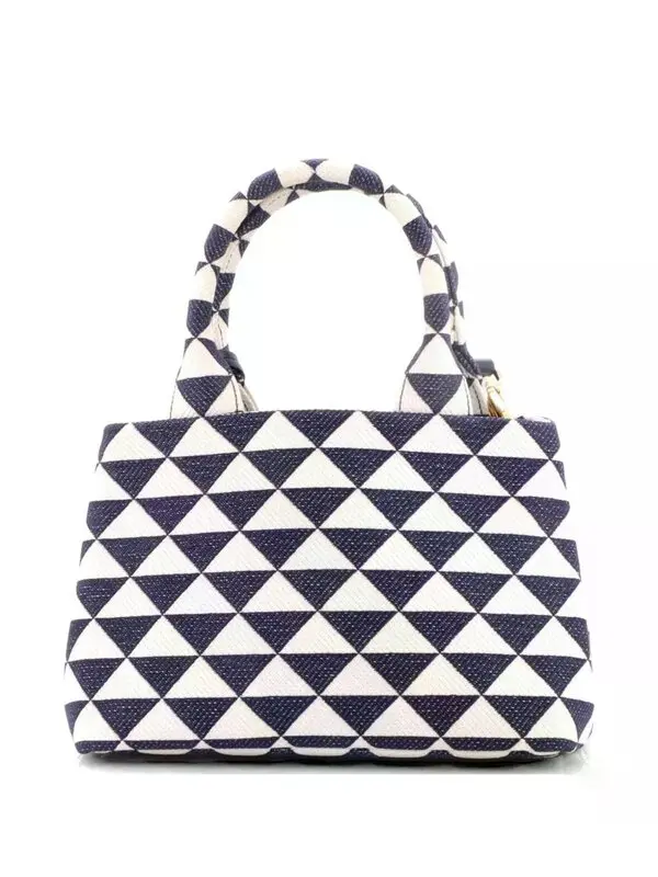 Prada Symbole Jacquard Small Tote Bag