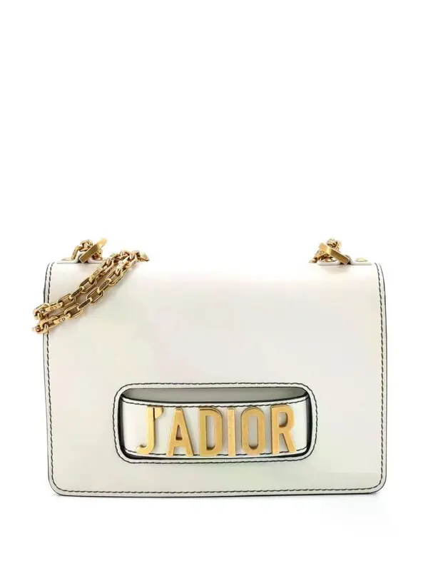 Dior J'adior Flap Leather Medium Crossbody Bag - White