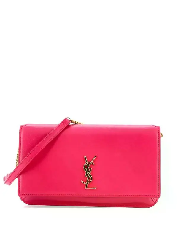 Saint Laurent Classic Monogram Phone Holder Shoulder Bag - Pink