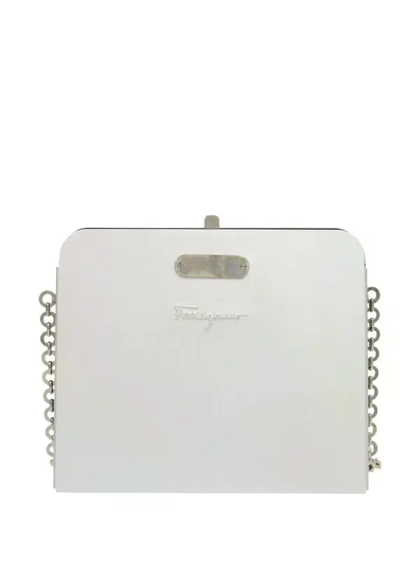FERRAGAMO Leather Gancini Chain Crossbody Bag